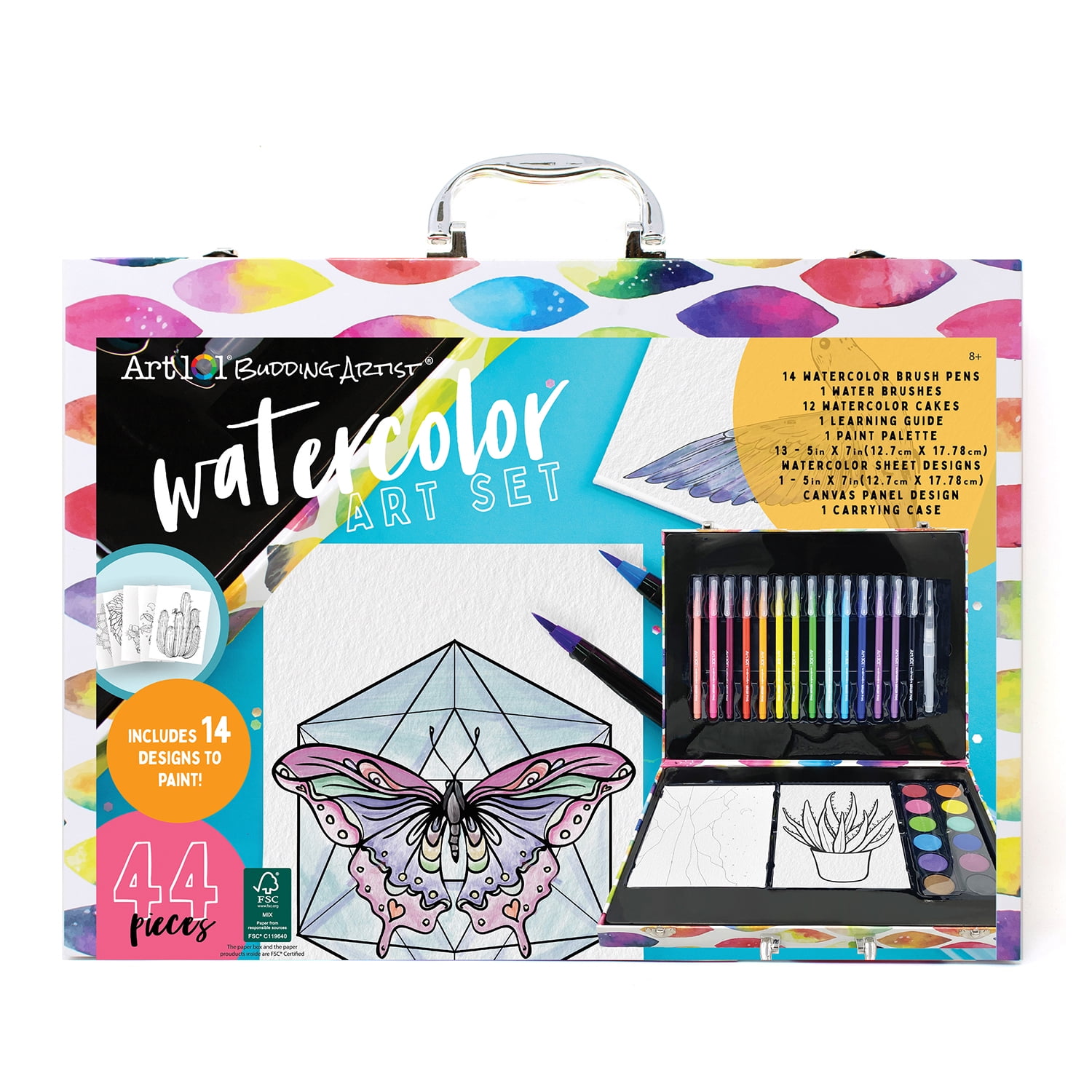Art 101 Budding Artist Watercolor Painting Art Set / Kit for Children ...