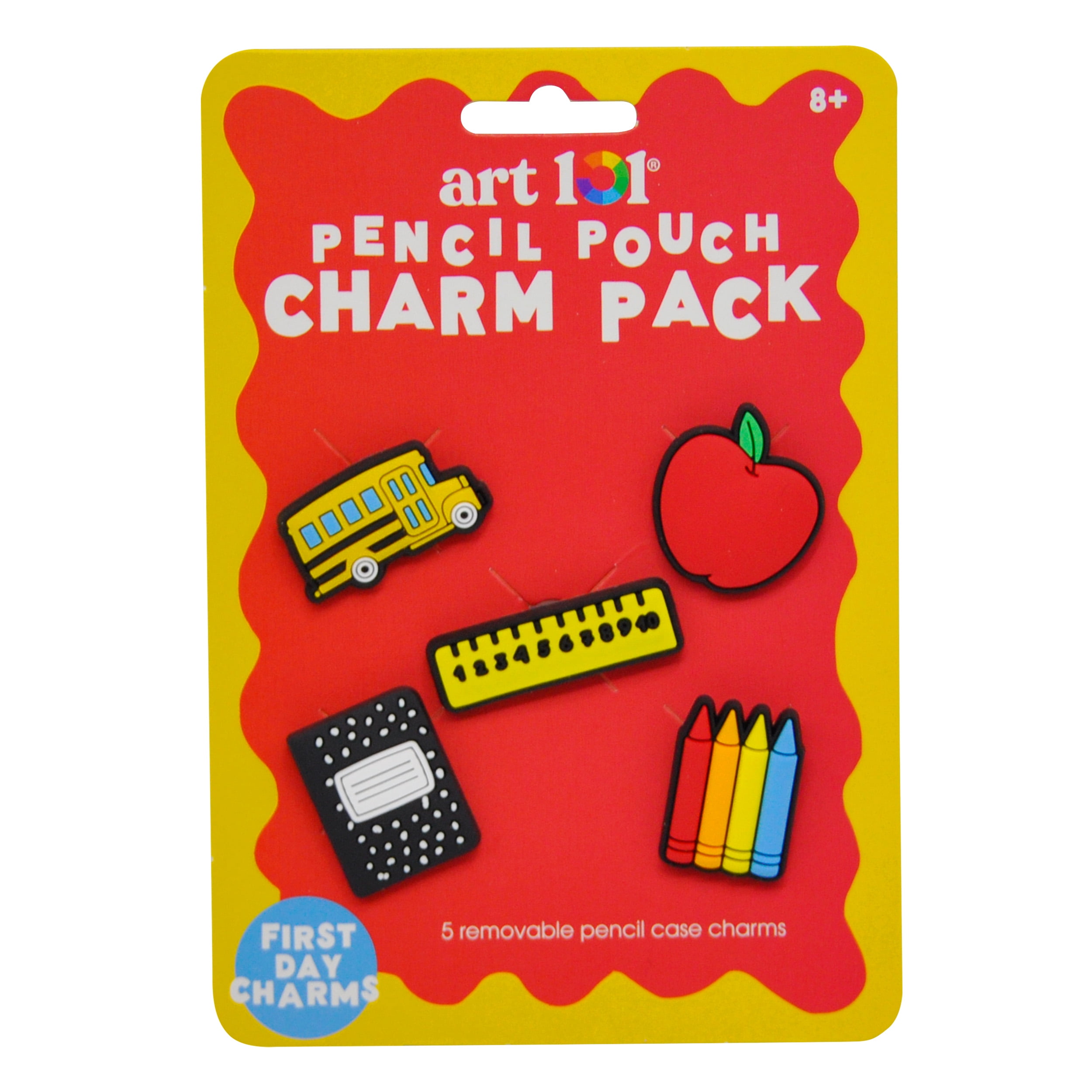 Art 101 First Day Charms-Pencil Case Accessory, Back to School 5-Pack ...