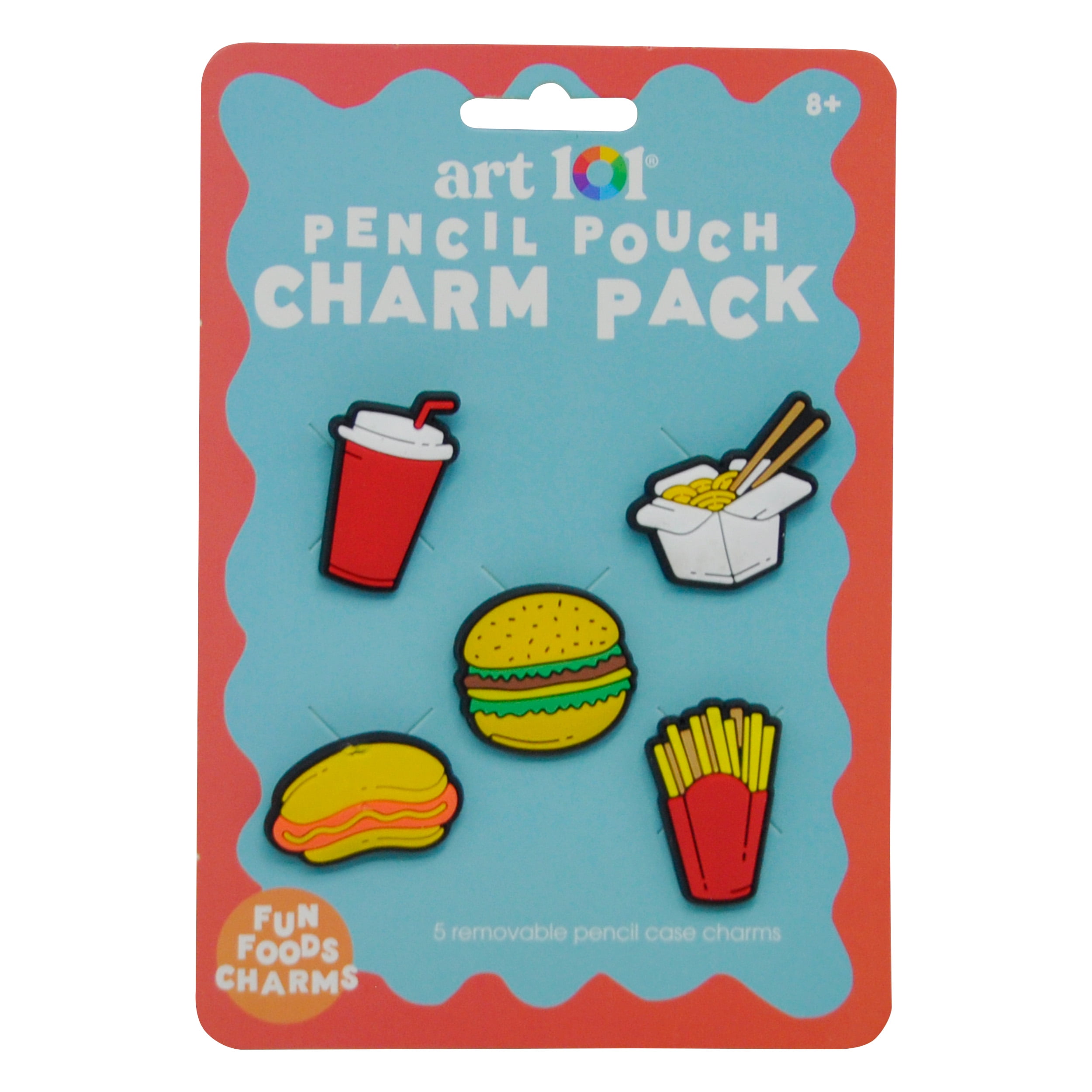 Art 101 Fun Food Charms-Pencil Case Accessory, Back to School, 5-Pack ...