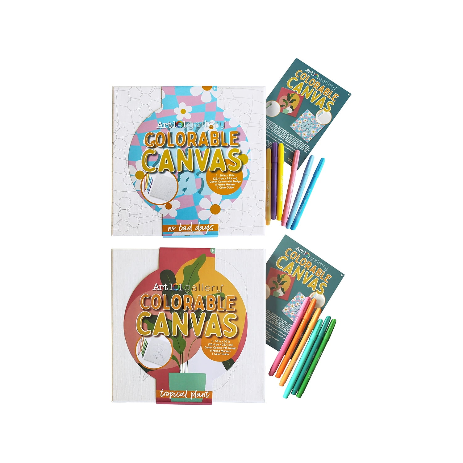 Art 101 Gallery Colorable Canvas Wall Art Set Two Pack with Perma ...