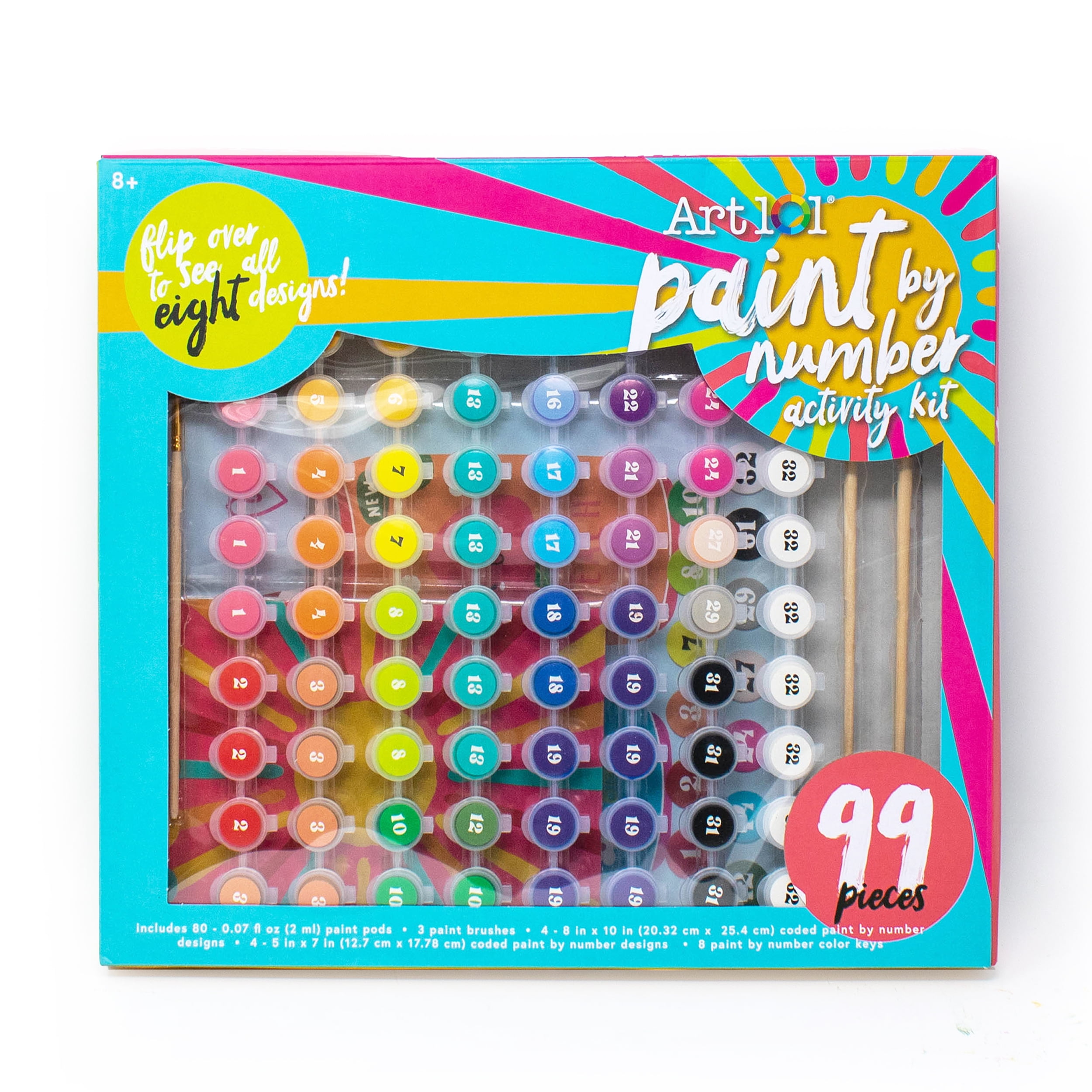 Art 101 Paint by Number 99 Piece Activity Kit for Children to Adults ...