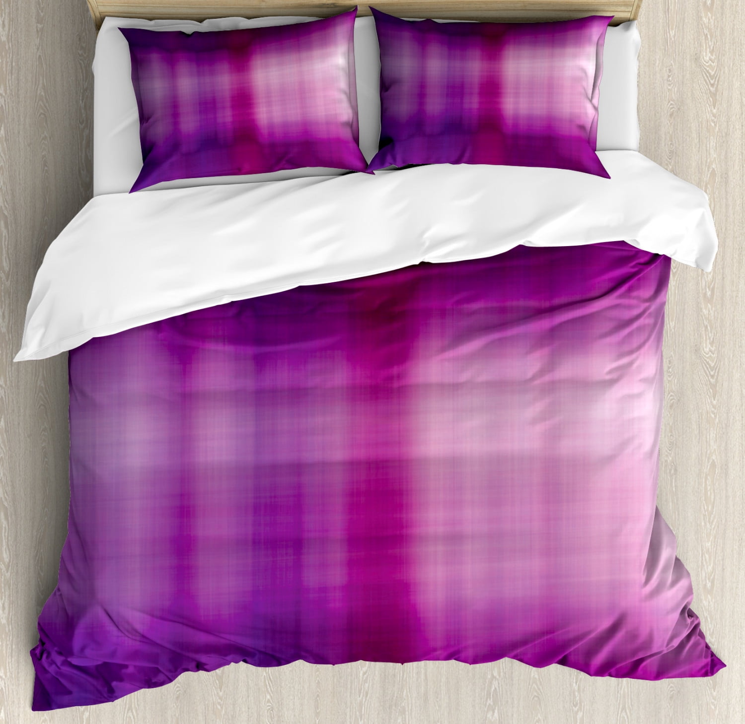Art Abstract Duvet Cover Set King Size, Blurry Effect Contemporary ...