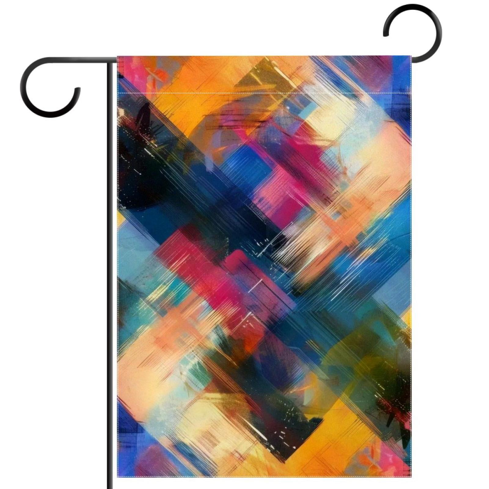 Art Abstract Geometric Pattern Double Sided Garden Flag Decorative ...
