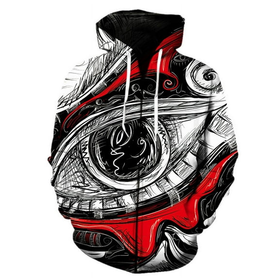 Art Abstract Pattern Zipper Hoodie For Men Colorful Geometric 3D Print ...