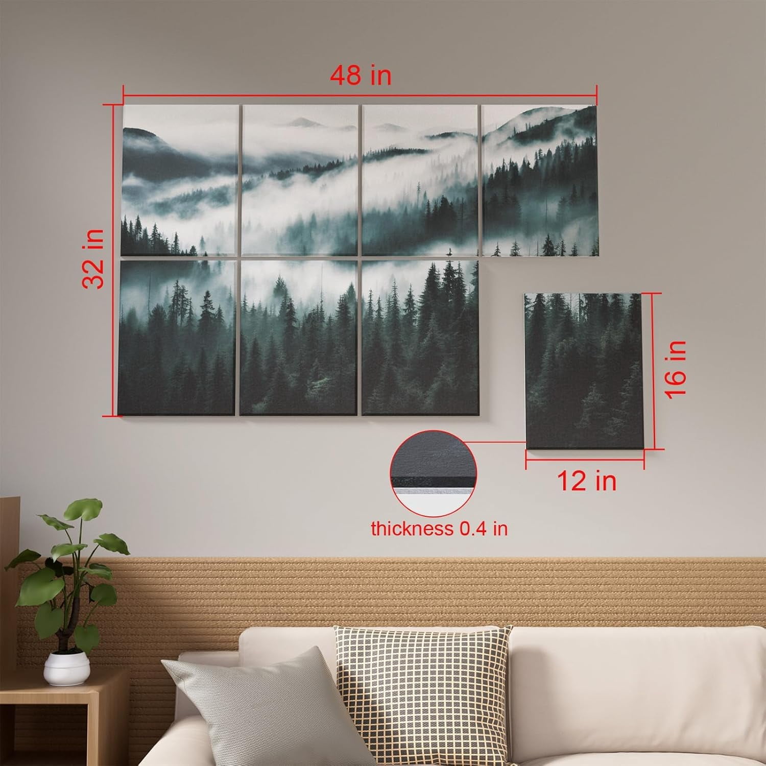 Art Acoustic Panels Soundproof Wall Panels, 48 X 32Inches Sound ...