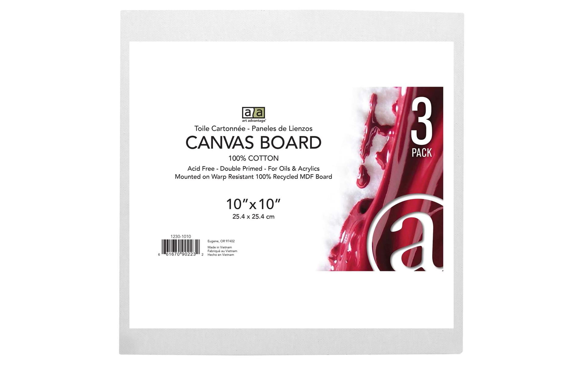 Art Advantage Canvas Board Recycled MDF 10x10 3pc - Walmart.com