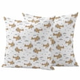 Art Aircraft Outdoor Pillow Covers Set of 2 Brown Cartoon Airplane Gray ...