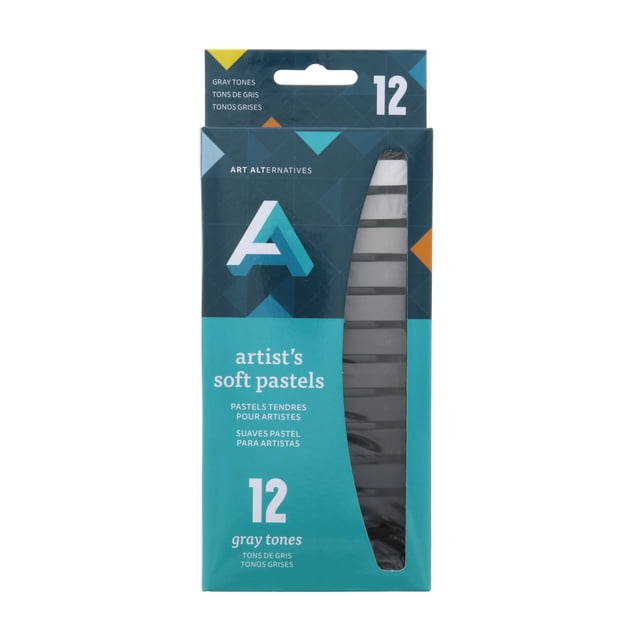 Art Alternatives Artist Soft Pastel Set, 12-Pieces, Gray - Walmart ...