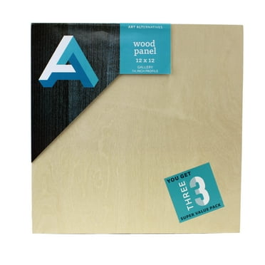 Art Alternatives Classic Wood Panel, Studio, .75" Profile, 12" x 12 ...
