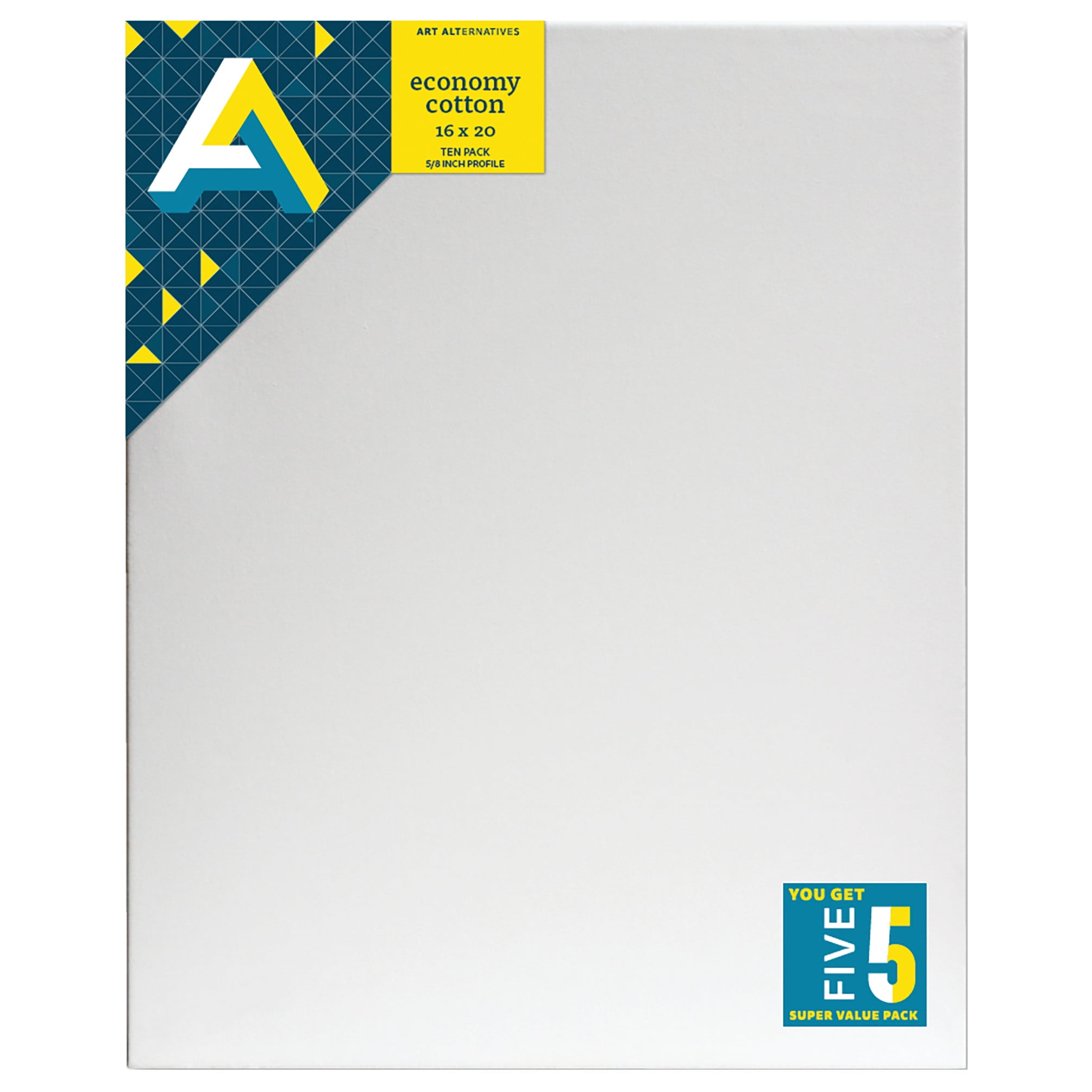 Art Alternatives Streched Canvas Super Value Pack-16 x 20 inches-Pack ...