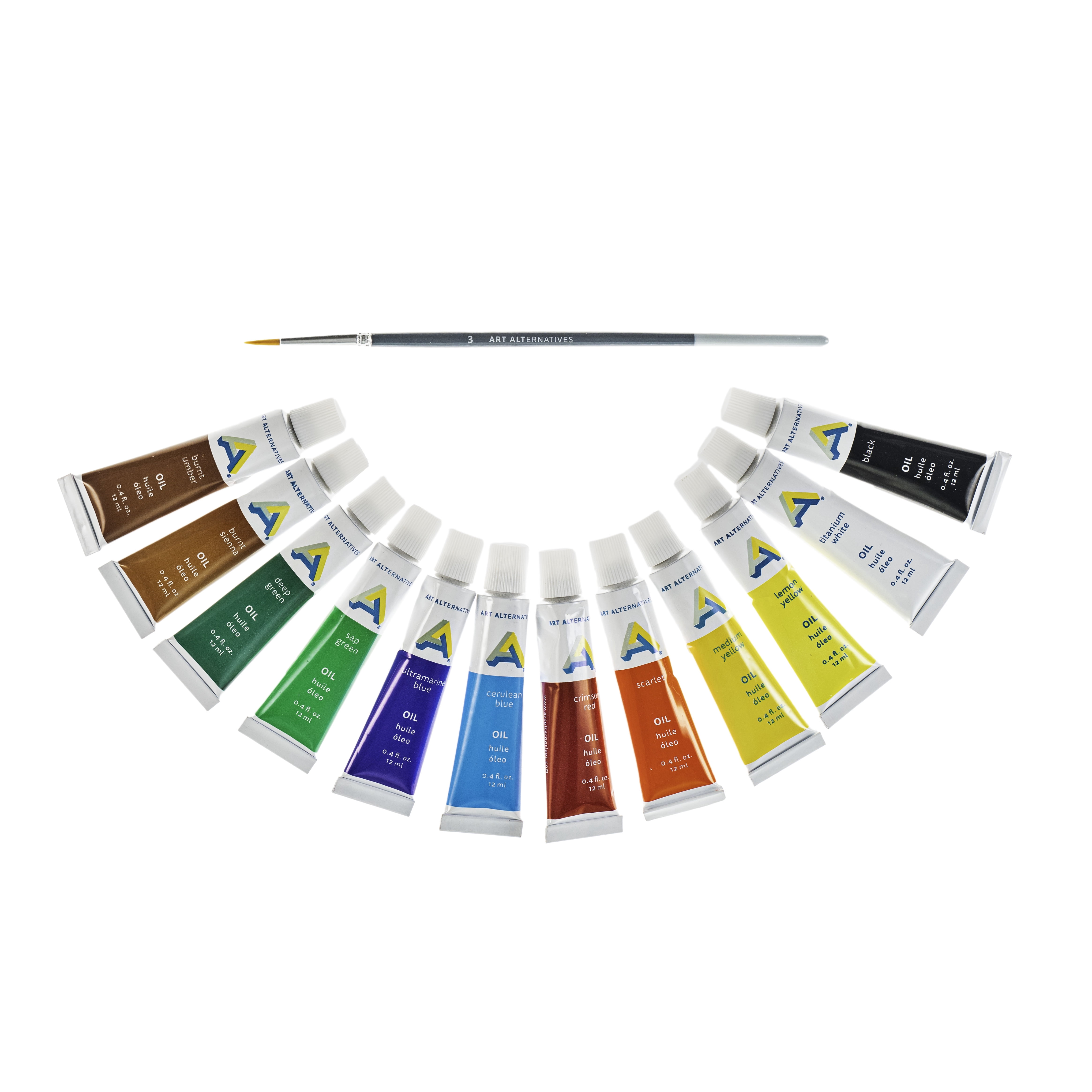 Art Alternatives Economy Oil Paint Set, 12ml Tubes, 12-Color Set ...
