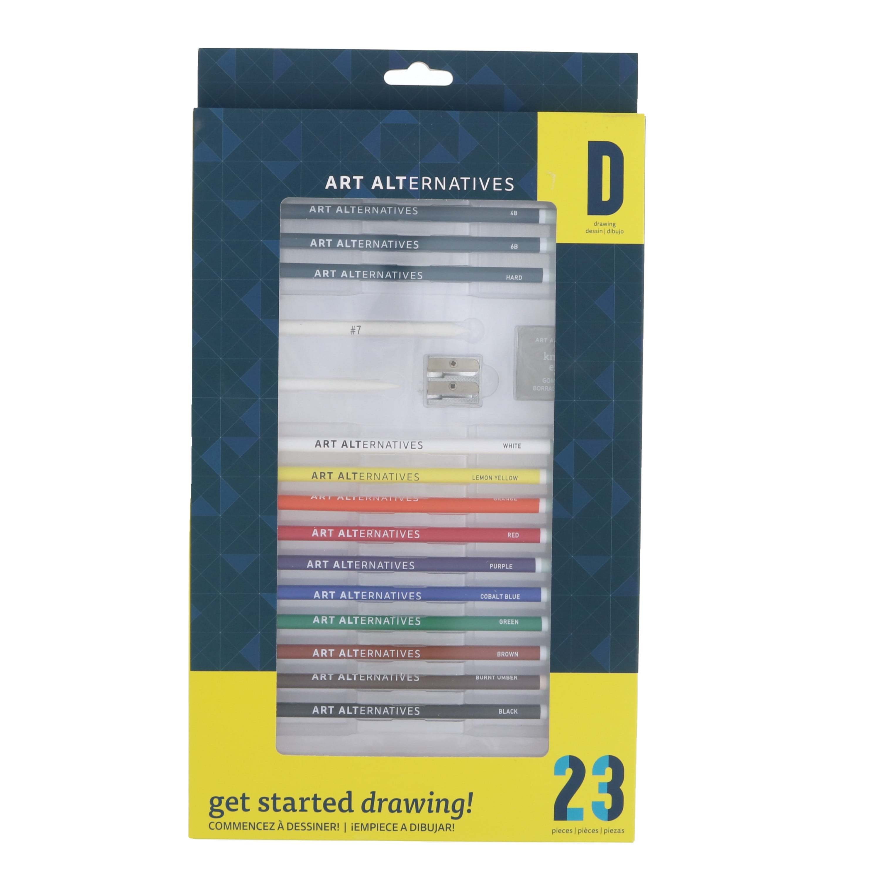 Art Alternatives Get Started Drawing Set, 23-Piece Sketch & Draw Set ...