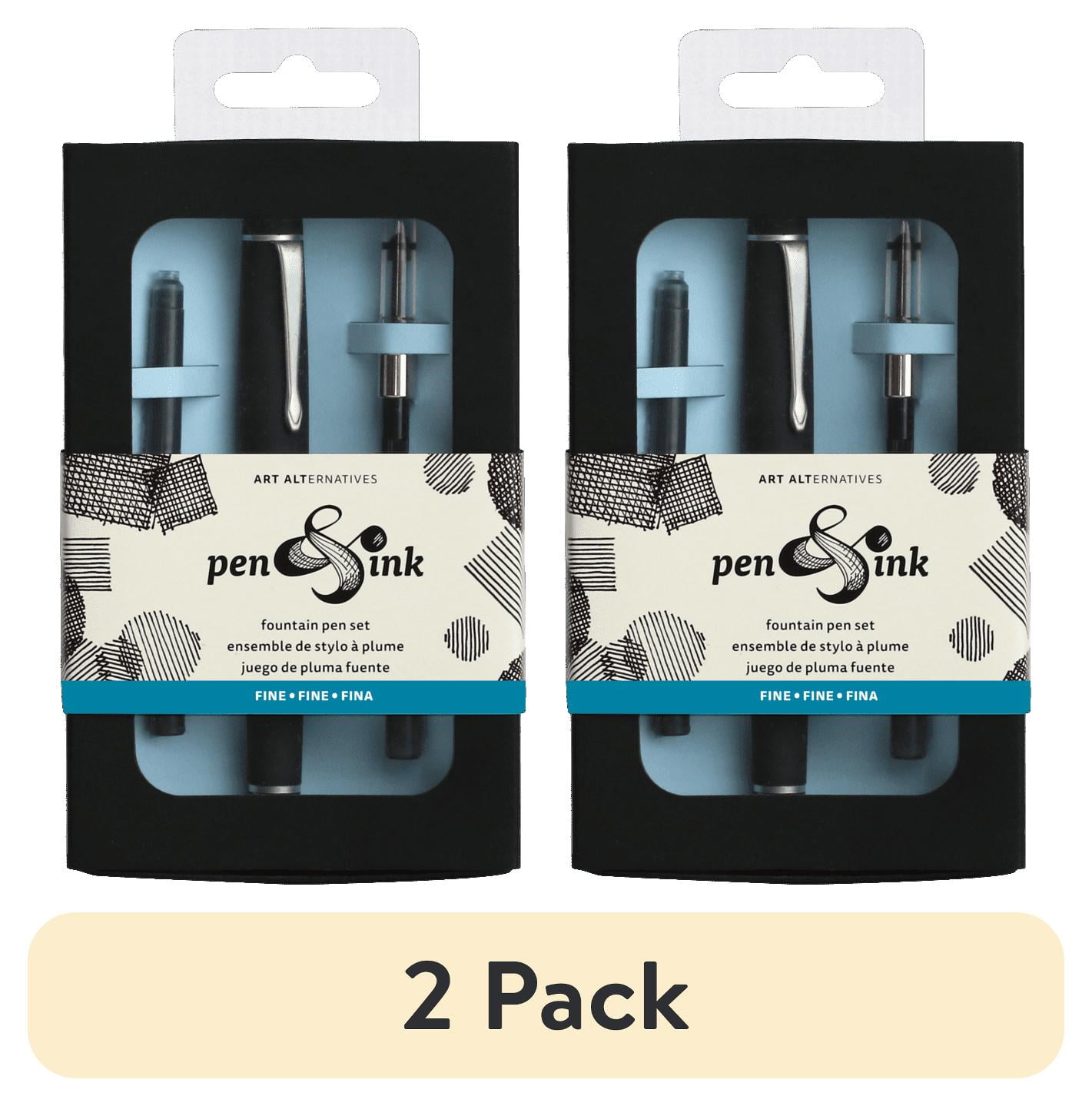 (2 pack) Art Alternatives Pen & Ink Fountain Pen, Fine - Walmart.com