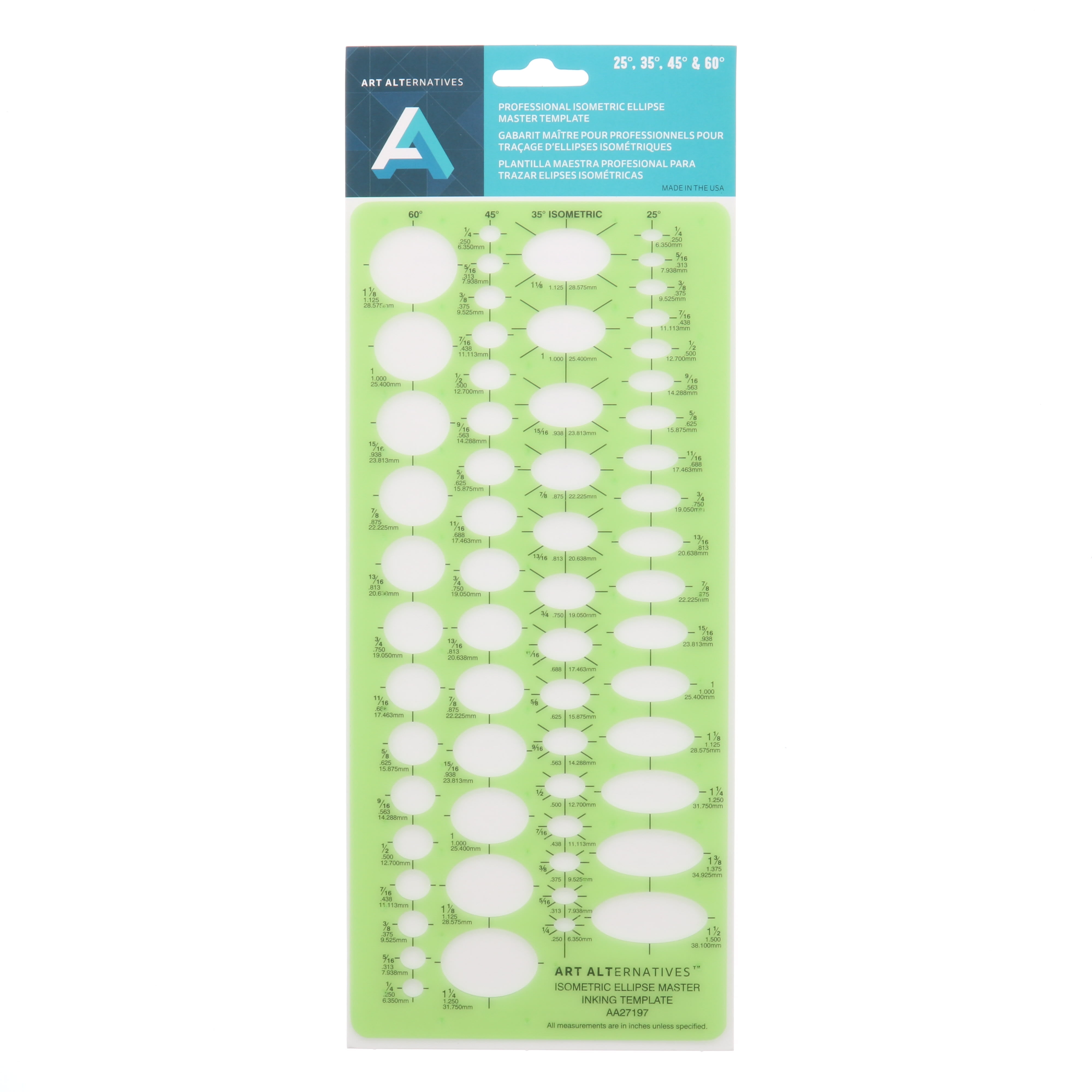 Art Alternatives Professional Isometric Ellipse Master Template ...