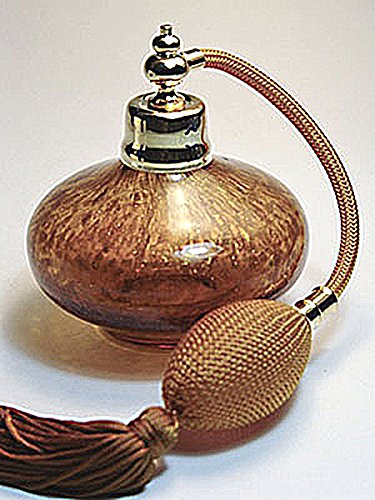 Art Amber Crystal Glass Perfume Cologne Refillable Empty Bottle with ...