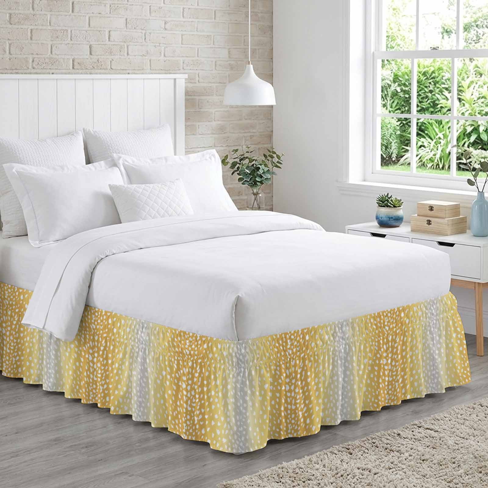 Art Amber Gold Bed Skirt California King Size 18 Inch Drop, Vintage ...