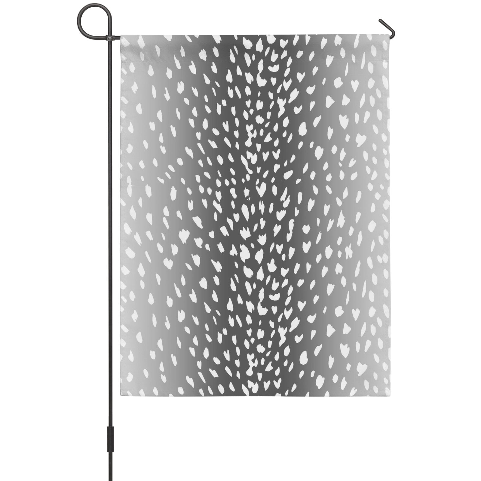 Art Ash Gray Garden Flags For Outdoor, Vintage White Polka Dots Gray ...