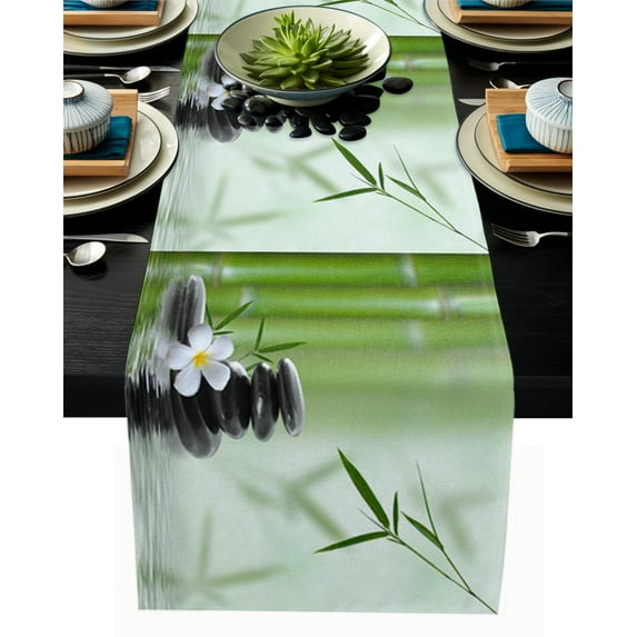 Art Bamboo Branch Pavilion Table Runner Kitchen r Tablecloth Placemat ...