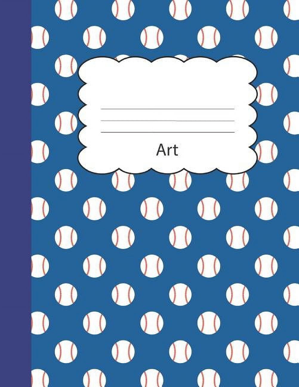 Art: Baseball Handwriting Practice Paper - Blue Sports Fan Game Ball ...