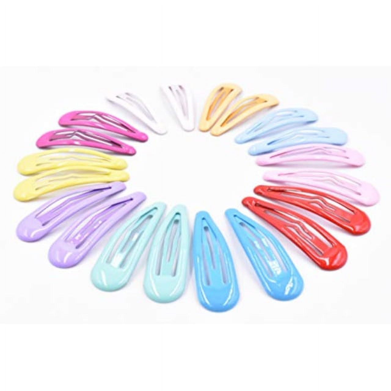 Art Beauty 10 Pairs Colorful Glossy Snap Prong Clips Bendy Hair Clips ...