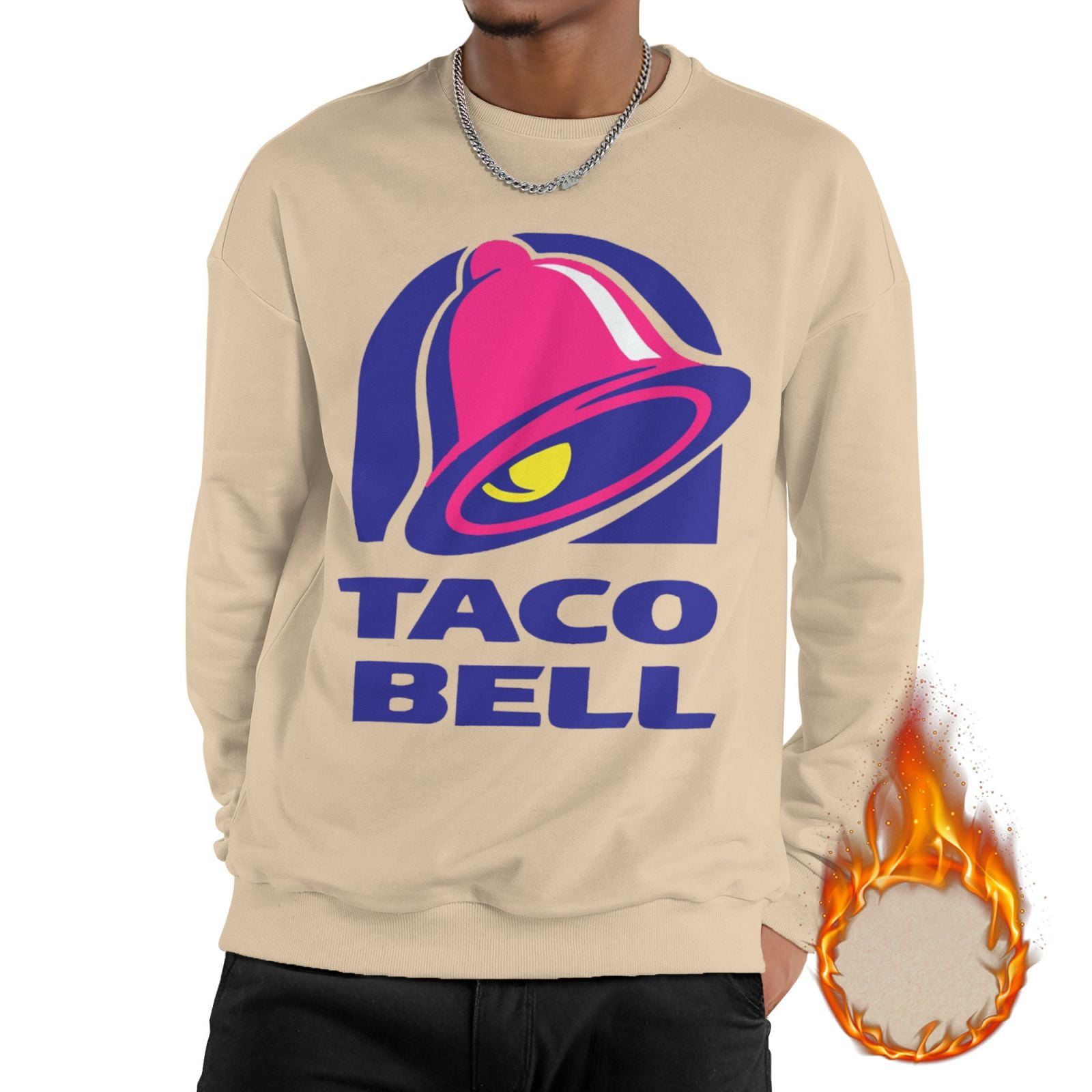 Art Bell With Taco Sweatshirt Men Long Sleeve Pullover Top Street ...