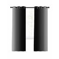 Art Black Blackout Curtains for Bedroom Living Room, Deep Black Gray ...