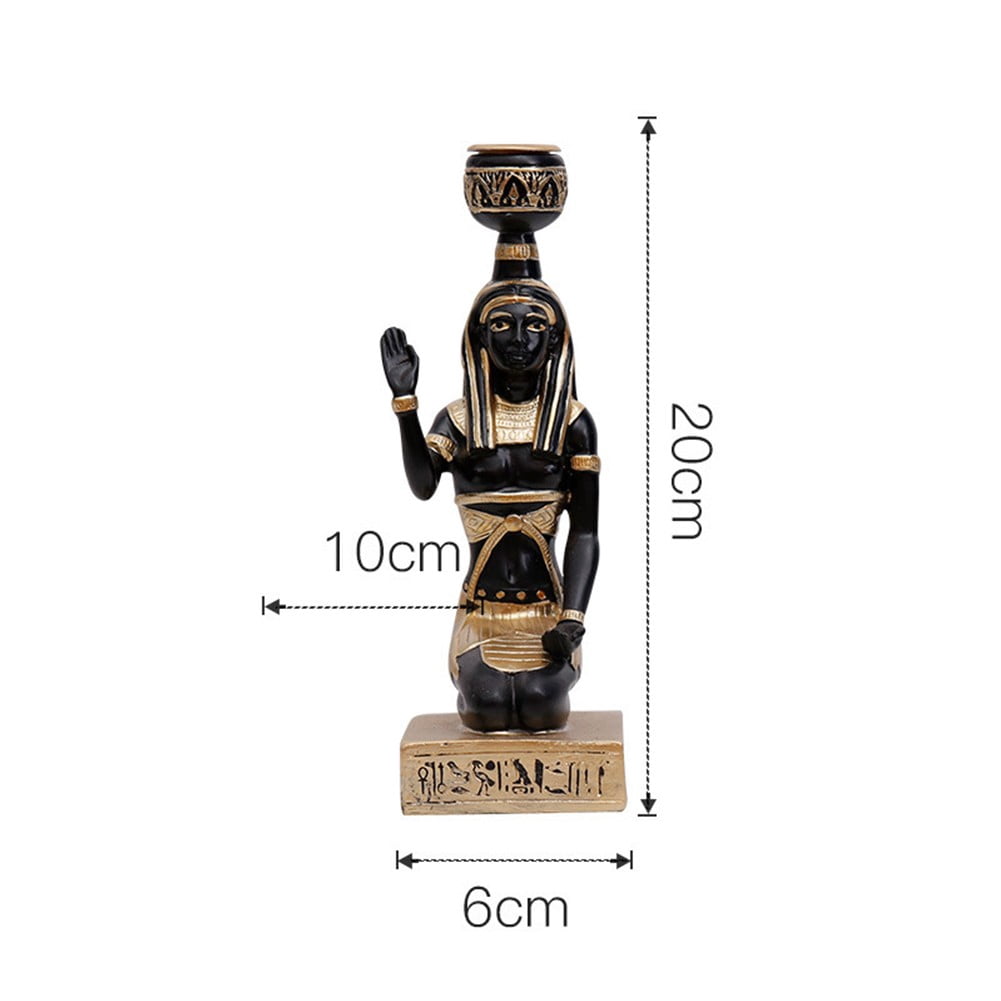 Art Black Cat Garden Statue Cat Figurine Creative Egyptian Bastet ...