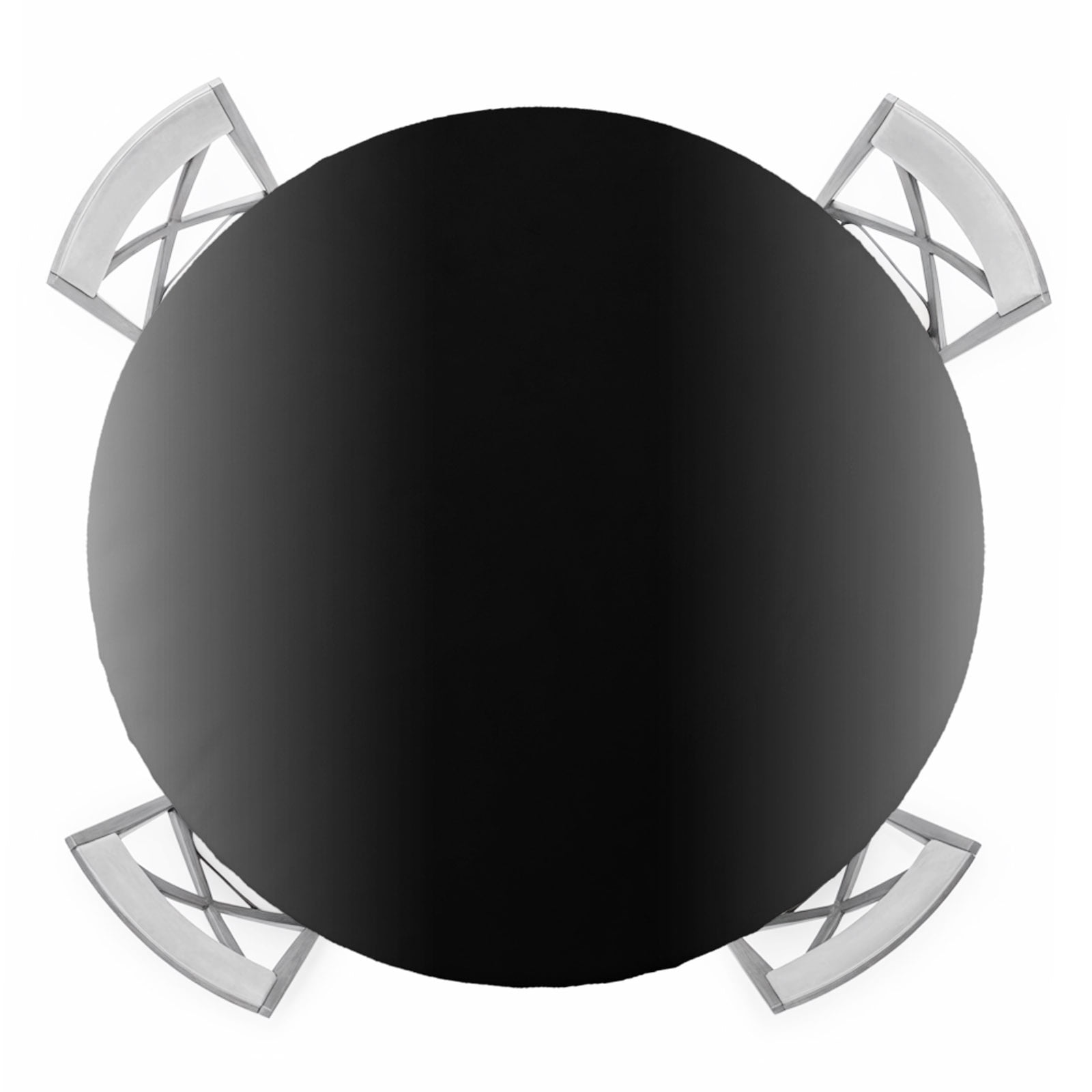 Art Black Round Table Cover, Deep Black Gray Ombre Vintage Farmhouse ...
