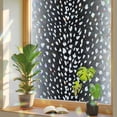 Art Black Window Privacy Film, Vintage White Polka Dots Black Gray ...