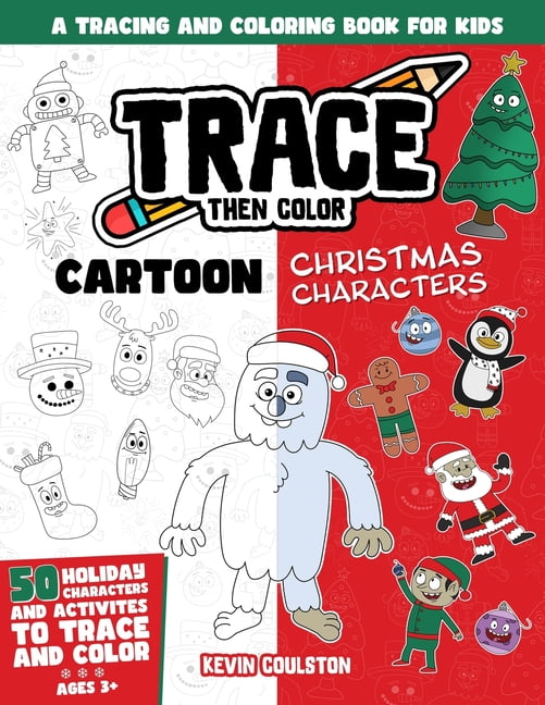 Art Books for Kids from Firstartbooks Trace Then Color: Cartoon ...