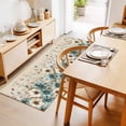 Art Botanical 2'x6' Runner Rug for Hallway Walkway Kitchen Galley, Teal ...