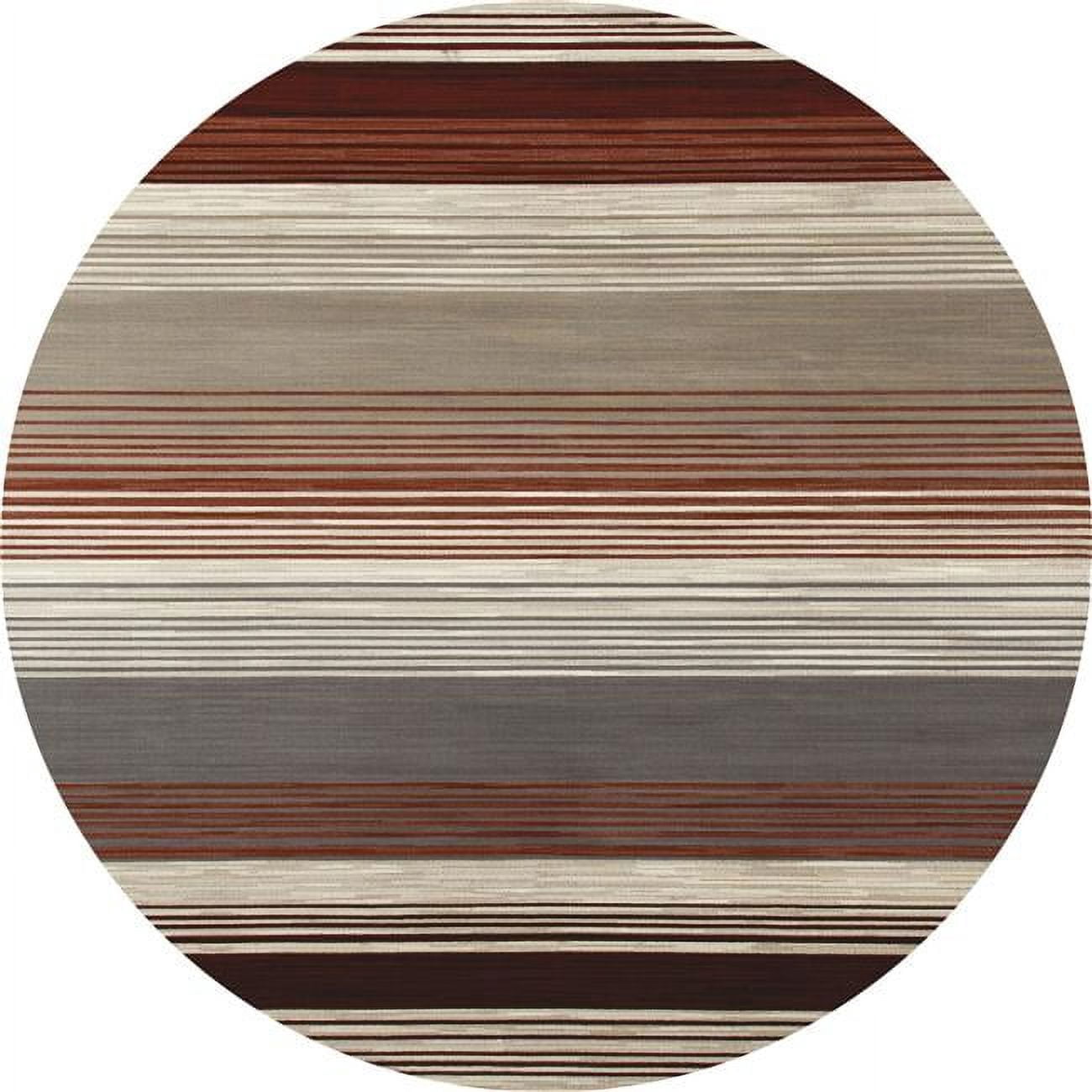 Art Carpet 8 ft. Bastille Collection Heathered Stripe Border Woven ...