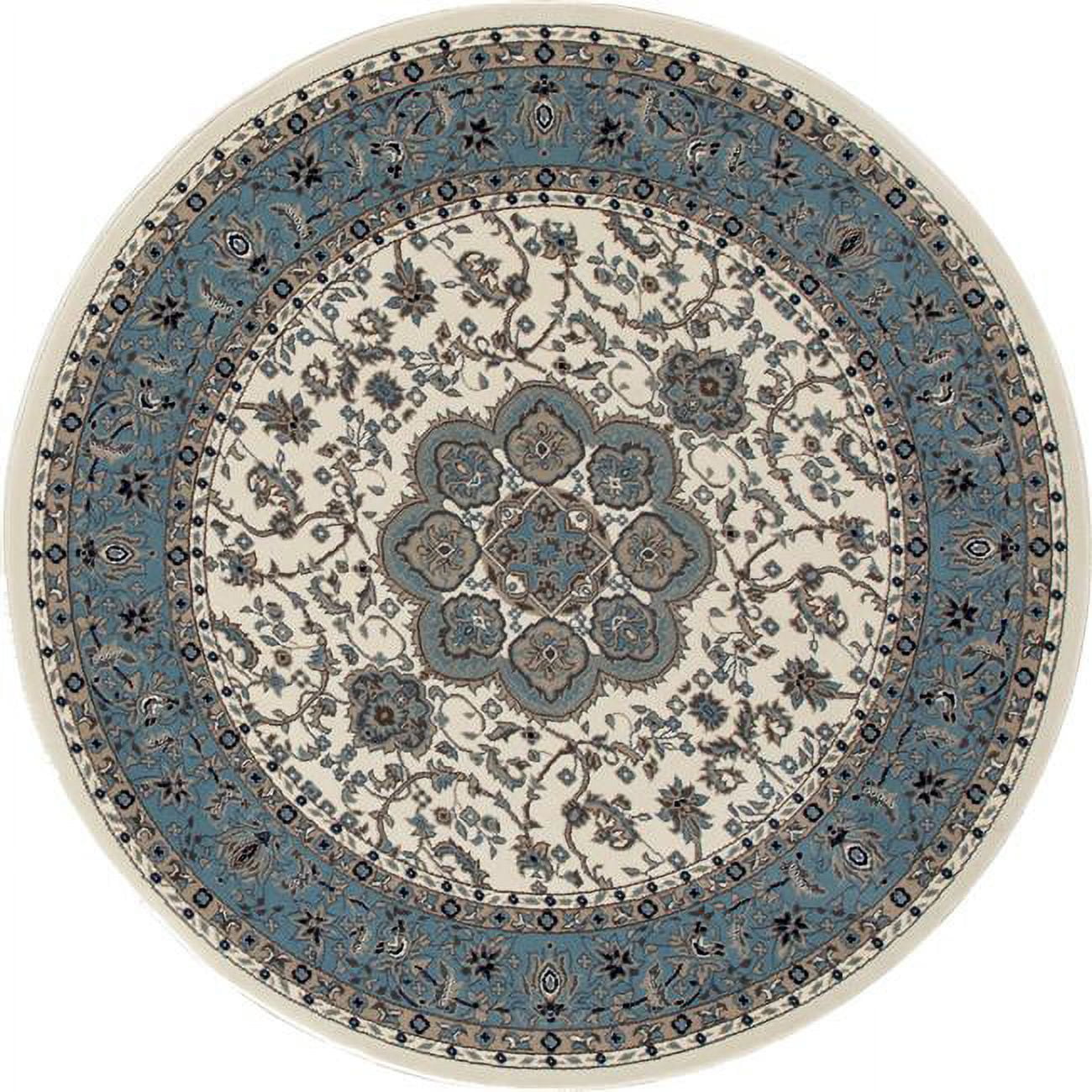 Art Carpet 841864105629 5 ft. Kensington Collection Center Glow Border ...