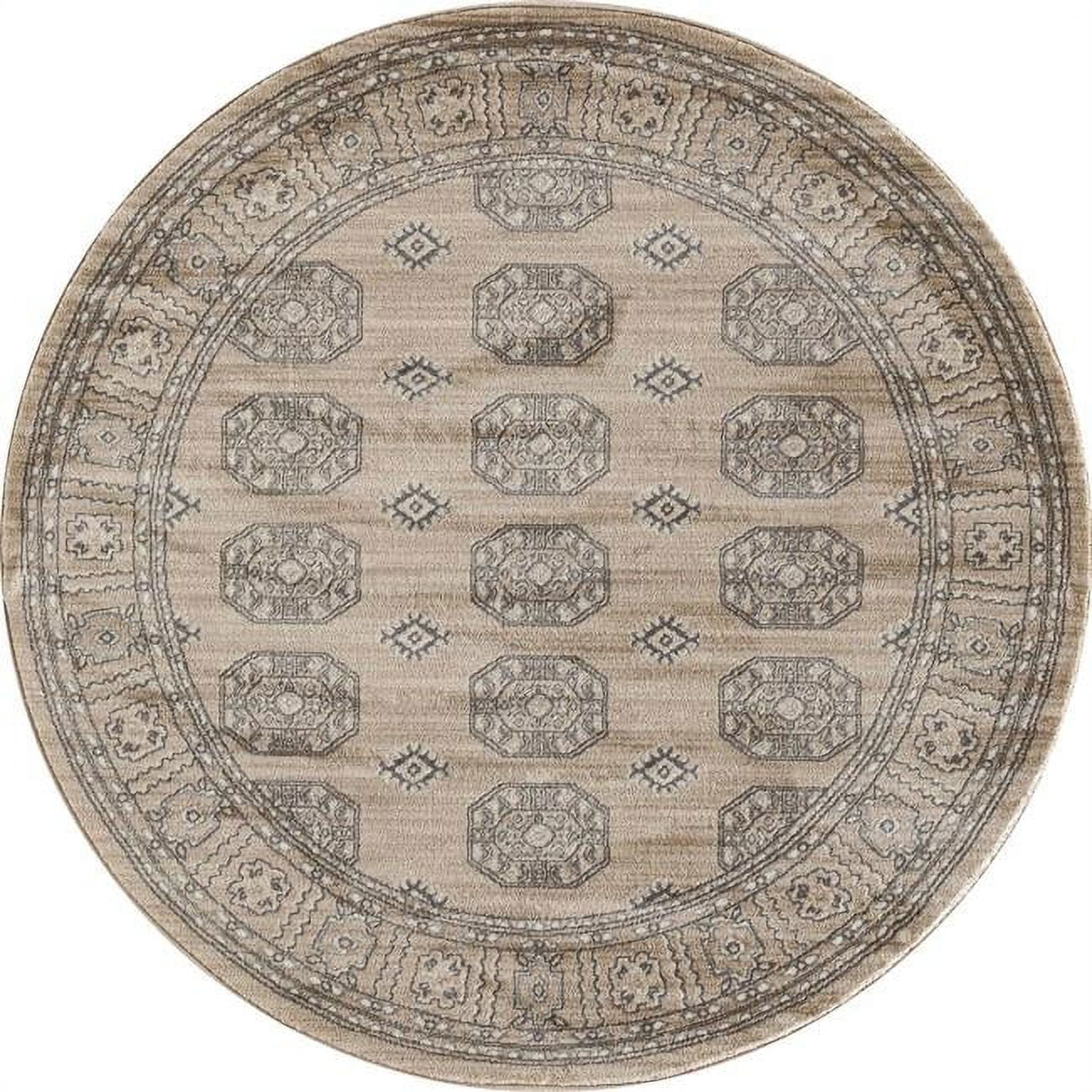 Art Carpet Arbor Collection Anatolia Woven Round Area Rug - Beige - 5 ...