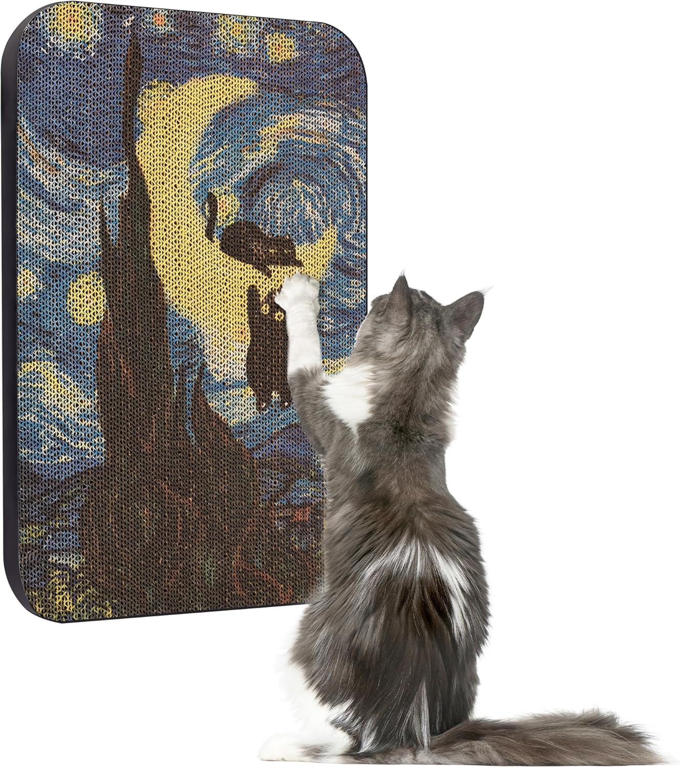 Art Cat Scratcher, Wall-Mountable Scratching Board, Wall Scratcher 16 ...