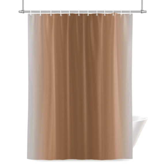 Art Coffee Brown Shower Curtain, Vintage White Brown Ombre Farmhouse ...