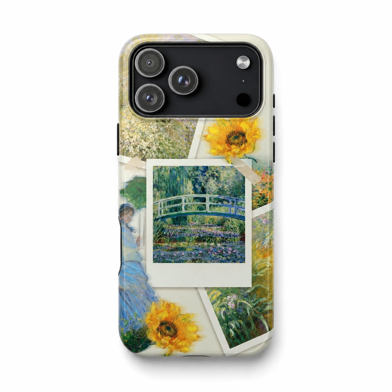 Art Collage Tough Case for Apple iPhone, Sunflower Painting Print, Dual ...