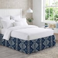 Art Country Bed Skirt California King Size 18 Inch Drop, Retro Navy ...