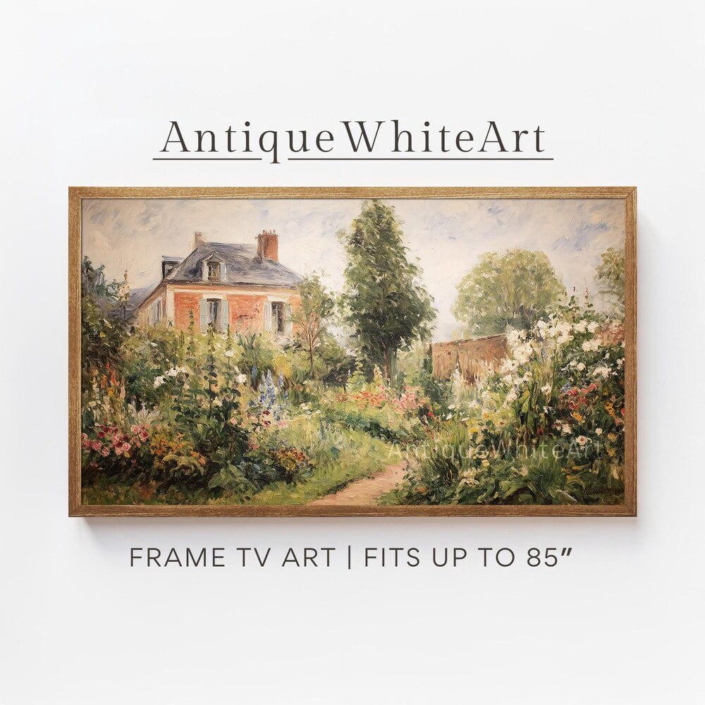 Art Country Summer Art Muted Tonal Farmhouse Art Cottage Garden ...