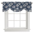 Art Country Tie Up Valance Curtains Vintage Retro Red Dark Blue Moth ...