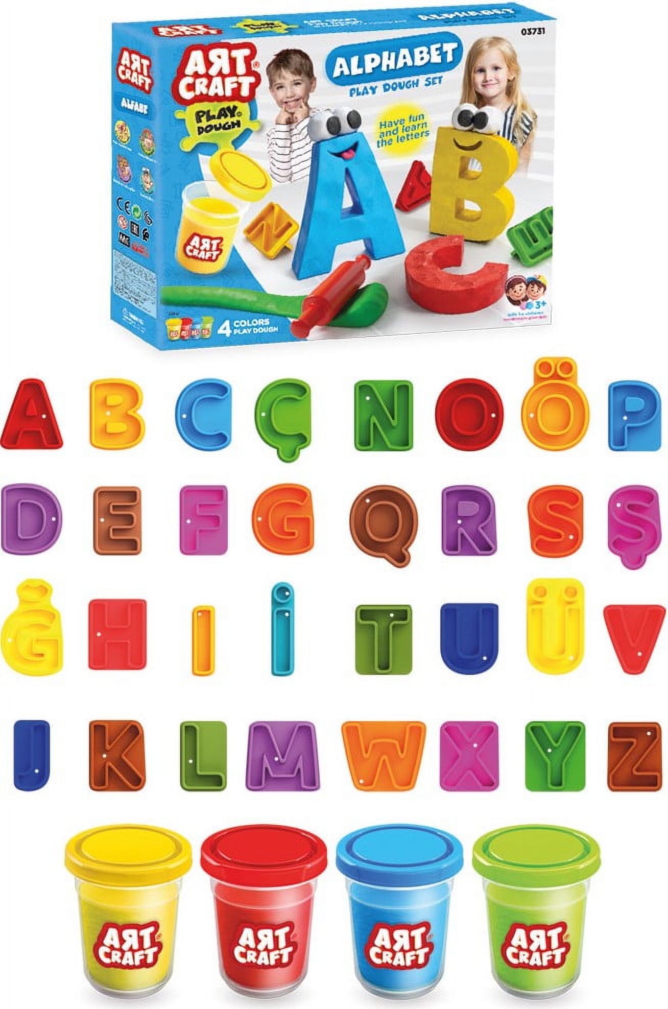 Art Craft Alphabet Dough Set 224 Gr - Walmart.com