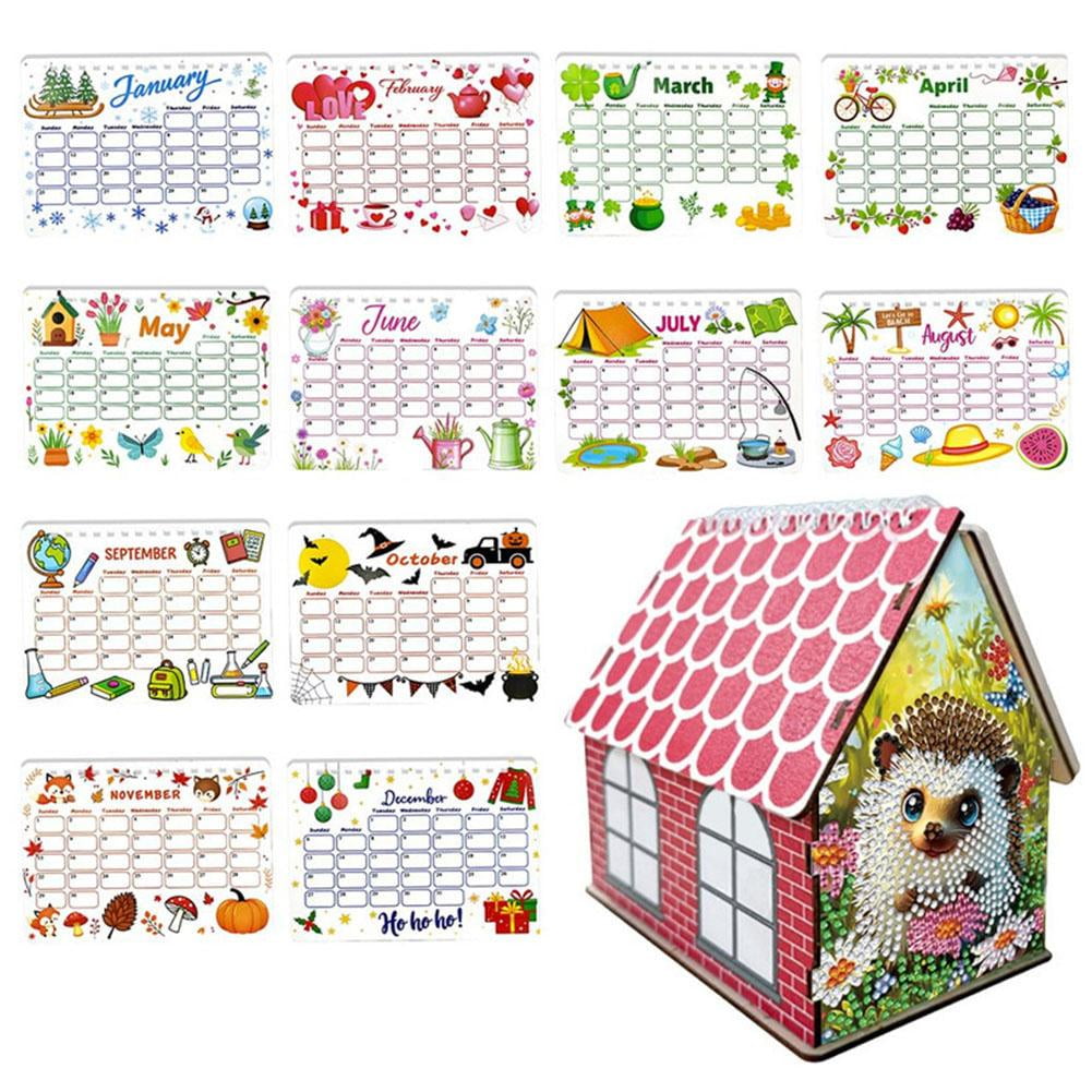 Art Craft Calendar Organizer 2026, 12-Month Flip-Desk Calendar with ...