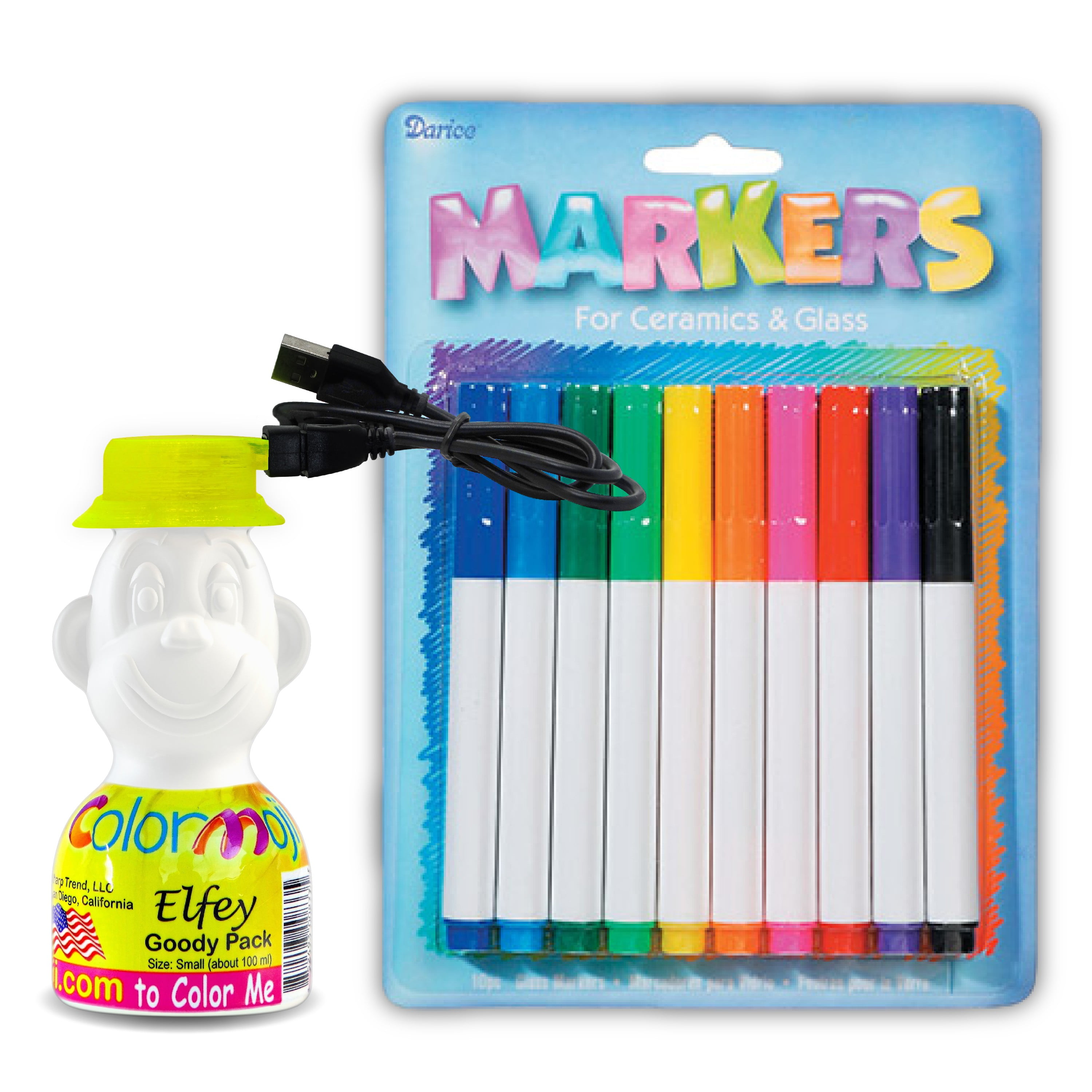 Art and Craft Coloring kit with Free Coloring Books App – Elfey Monkey ...