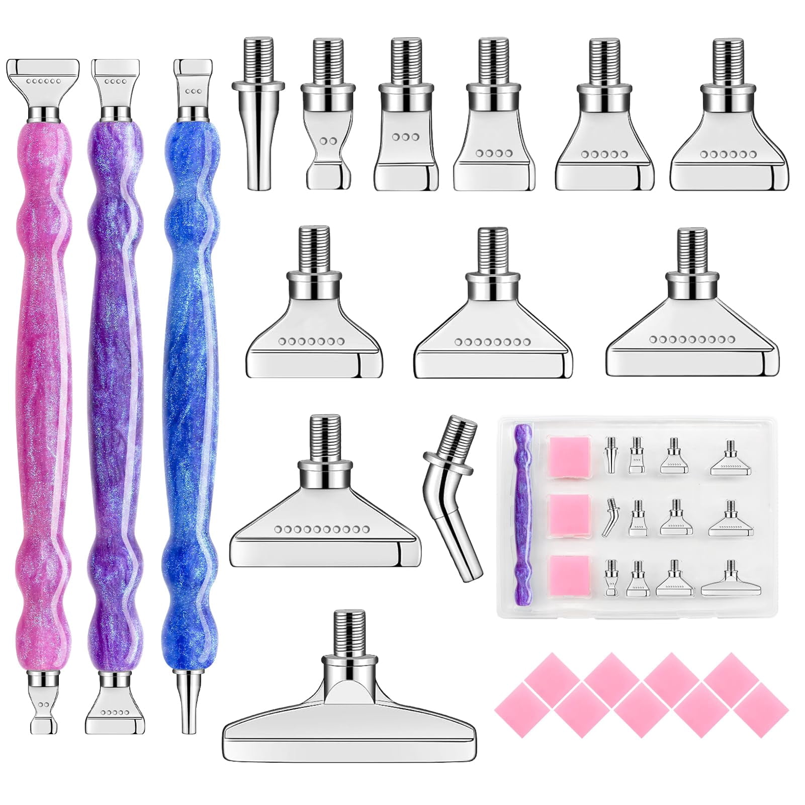 Art & Craft Kit Pink+B+P+12Silver 24 Art Pen Set with Metal Tips for ...
