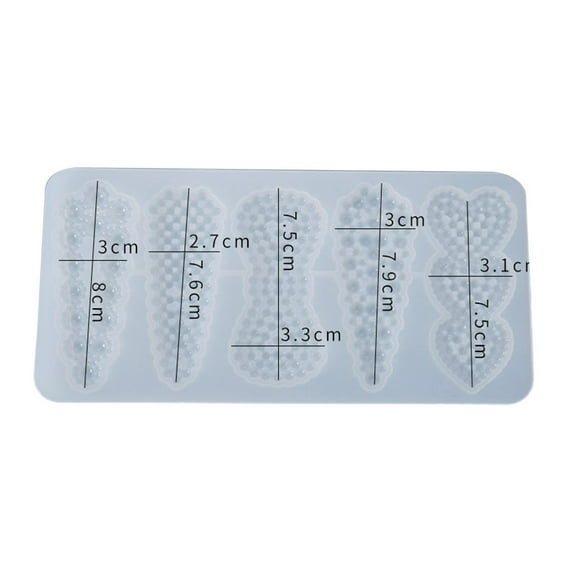 Art Crafts Hairpin Casting Epoxy Resin Mold Hair Clips Barrettes ...