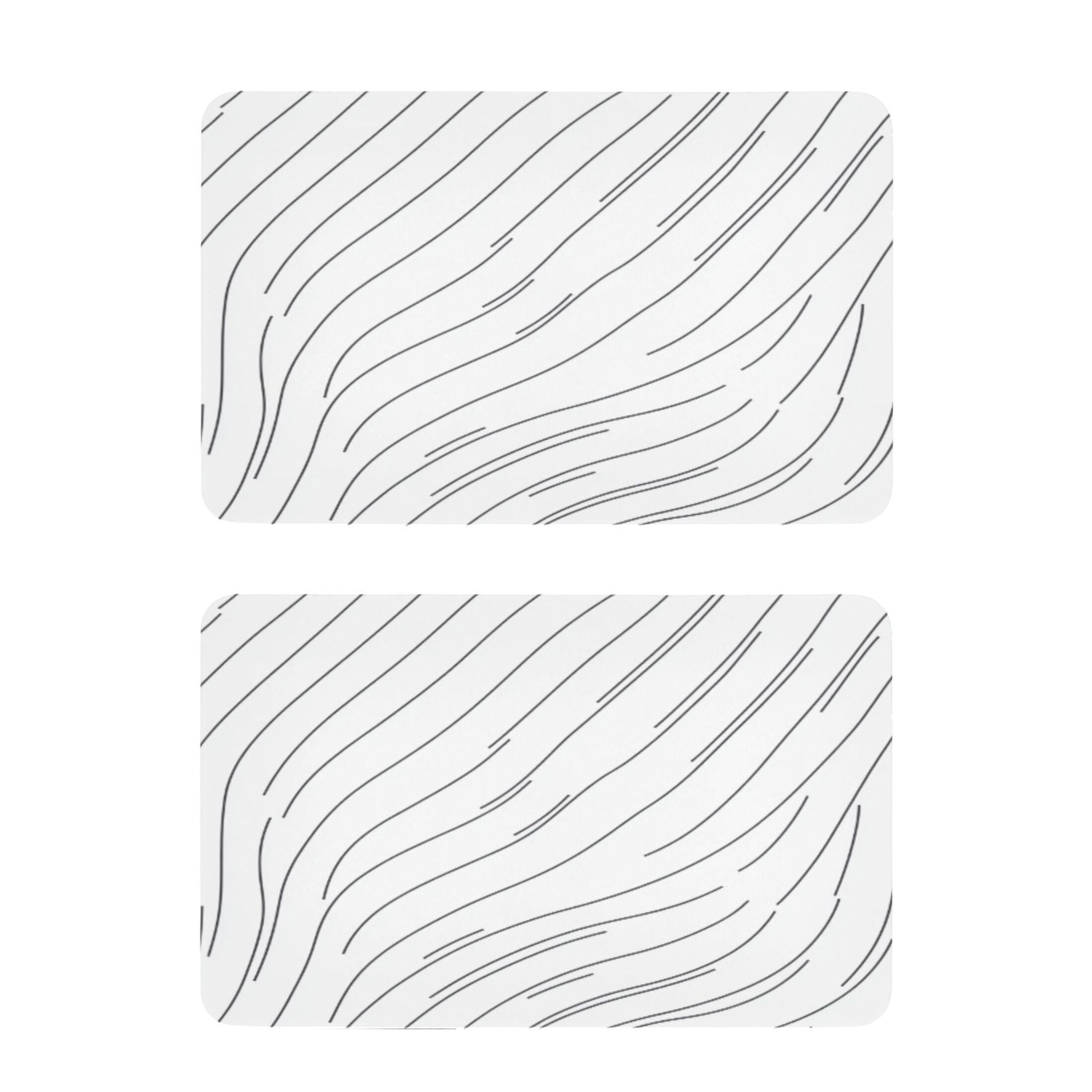 Art Curved Black Lines 2 Pack 4x2.5 Inch Magnetic Stickers Thick and ...