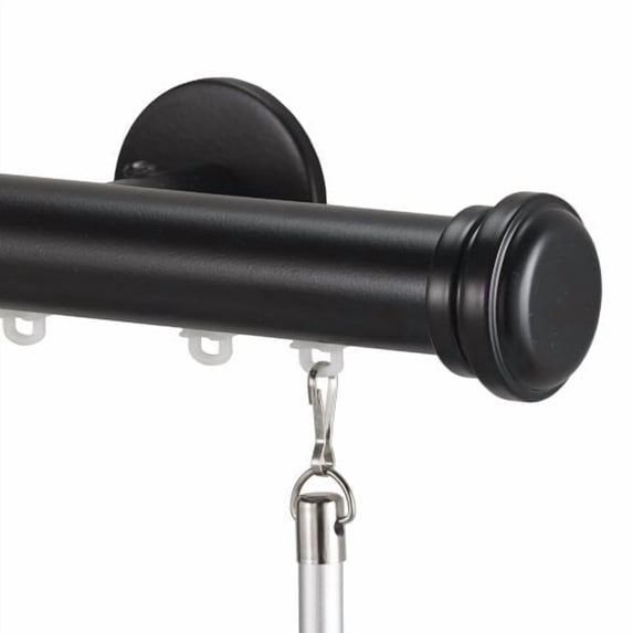 Art Décor Tekno 25 Decorative Traverse Curtain Rod with Empire Finial ...
