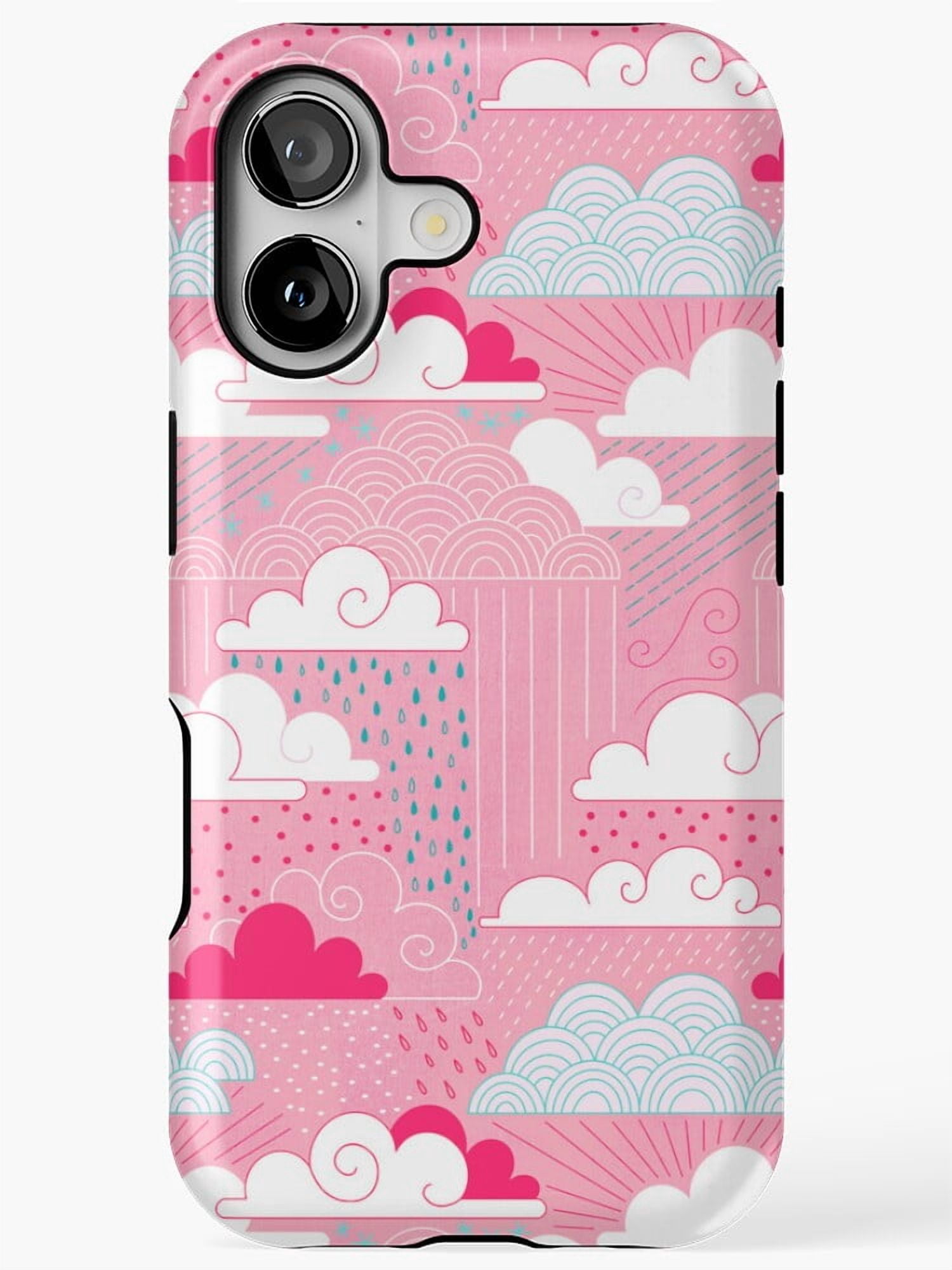 Art Deco Barbiecore Skies Art Phone Case for iPhone 11 12 13 14 15 16 ...