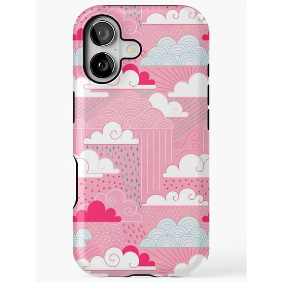 Art Deco Barbiecore Skies Art Phone Case for iPhone 11 12 13 14 15 16 ...