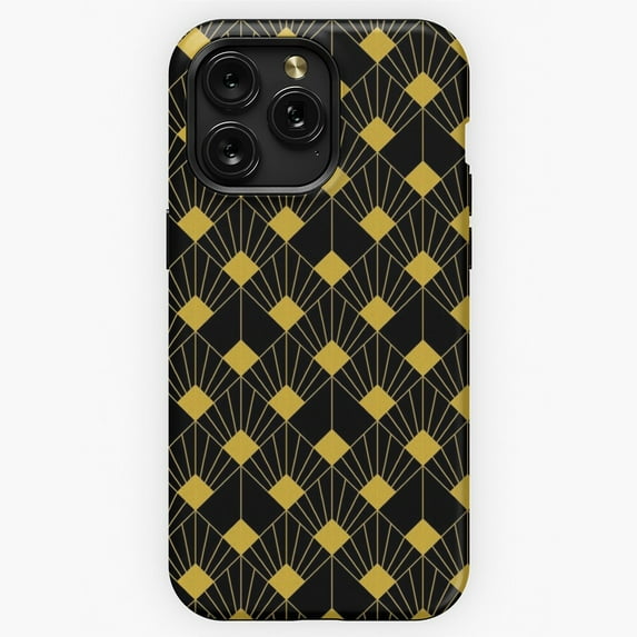 Art Deco Black and Gold Elegant Geometric Pattern iPhone Case 17 ...